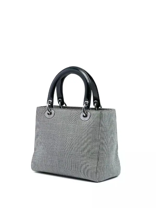 Dior 1999 Medium Houndstooth Lady Satchel