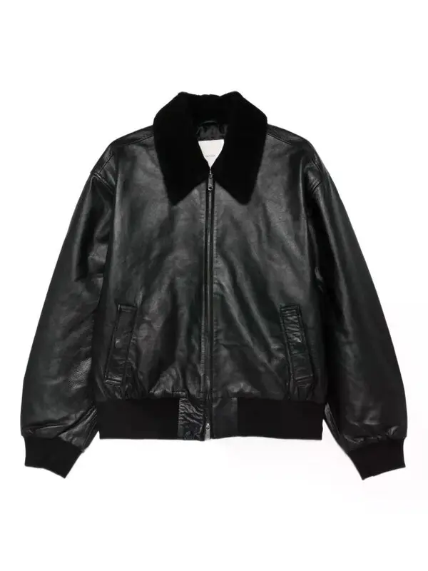 Calvin Klein Leather Bomber Jacket