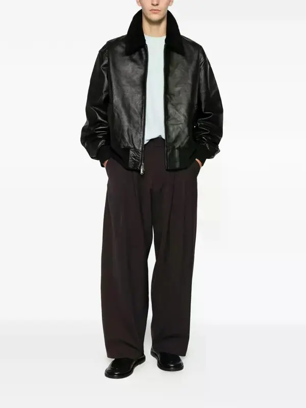 Calvin Klein Leather Bomber Jacket