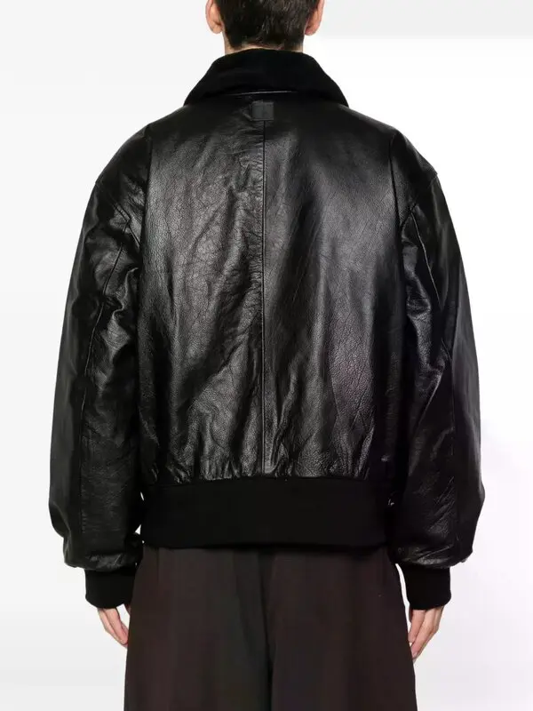 Calvin Klein Leather Bomber Jacket