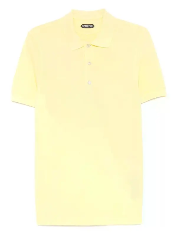 TOM FORD Buttoned Polo Shirt - Yellow