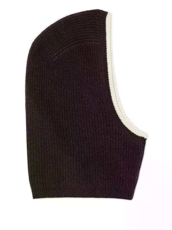 Sandro Ribbed Knit Balaclava - Brown