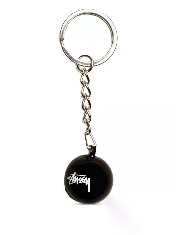 StÜssy 8 Ball Keyring - Silver