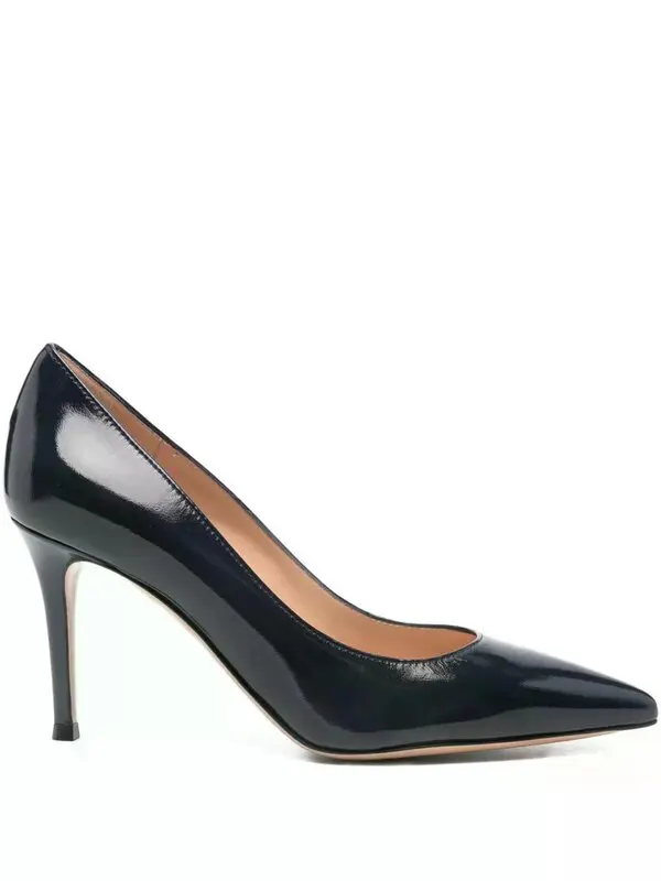 GIANVITO ROSSI Calf Leather Pumps 85mm - Blue
