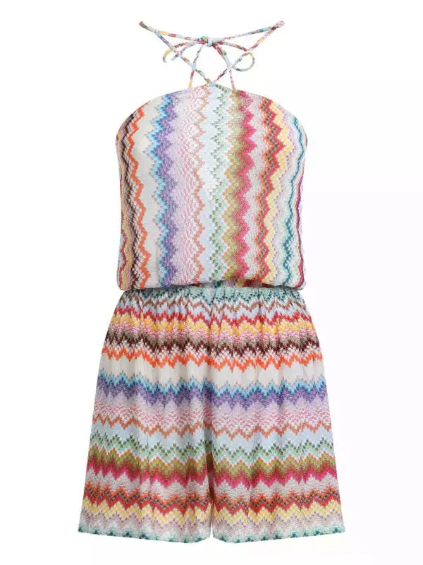 Missoni Zigzag-pattern Jumpsuit - White