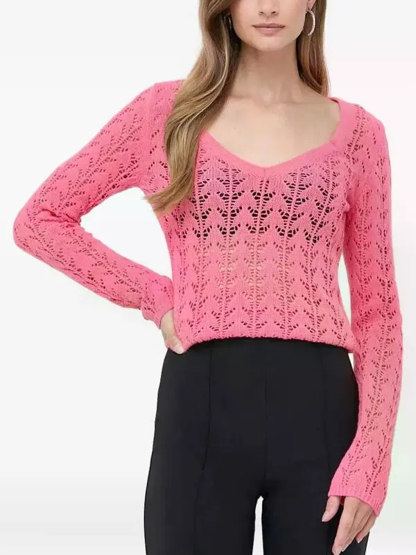 TWINSET V-neck Open-knit Sweater