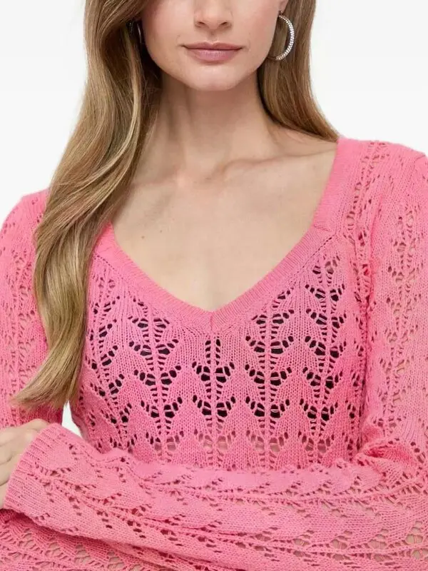 TWINSET V-neck Open-knit Sweater