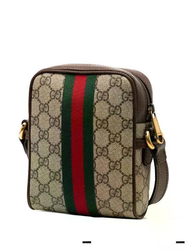 Gucci Mini Gg Supreme Ophidia Crossbody Bag - Brown