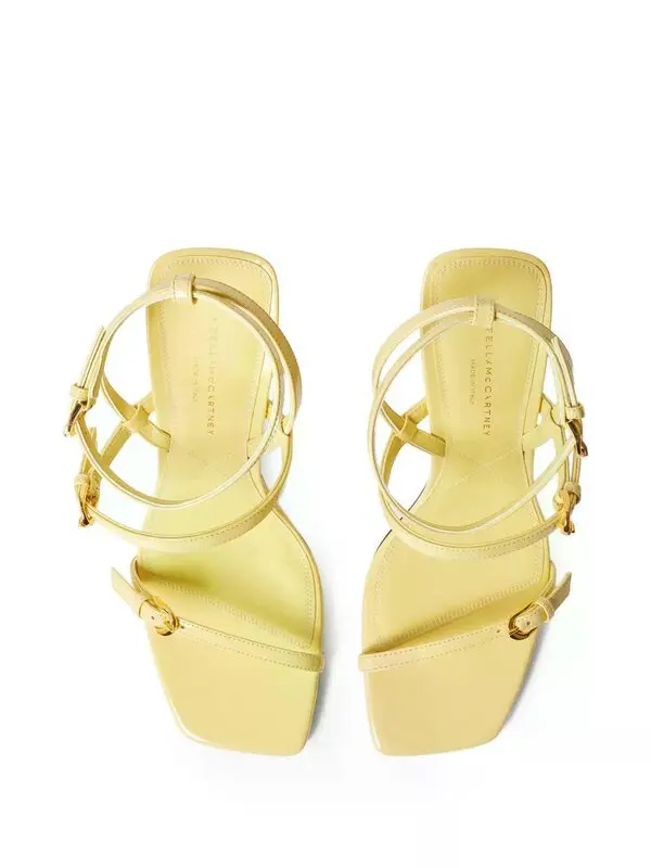 Stella McCartney Elsa Strappy Buckle Sandals - Yellow