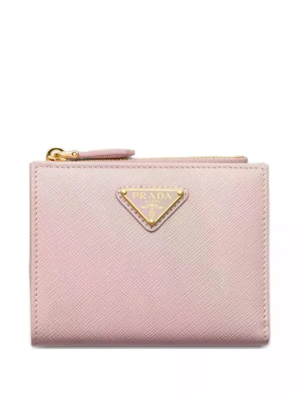 Prada Small Saffiano-leather Wallet - Pink