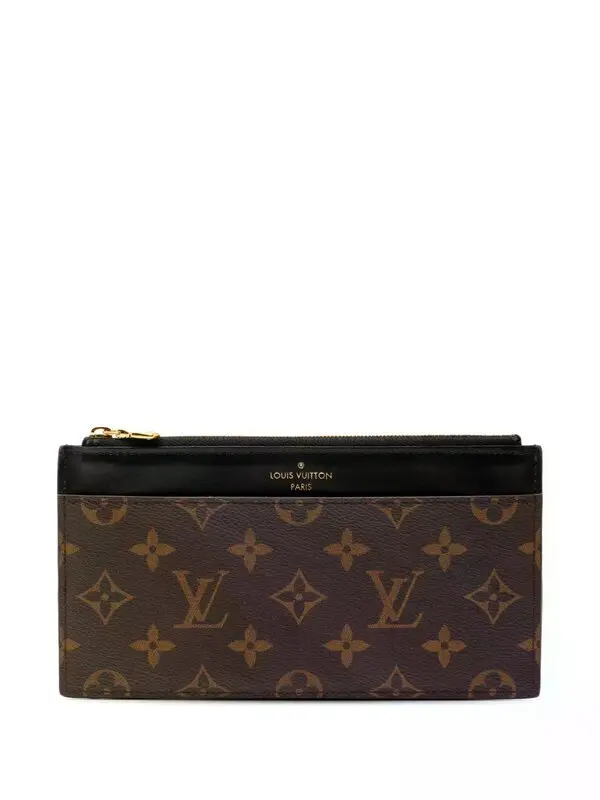 LOUIS VUITTON 2021-2025 Monogram Slim Purse Long Wallets - Brown