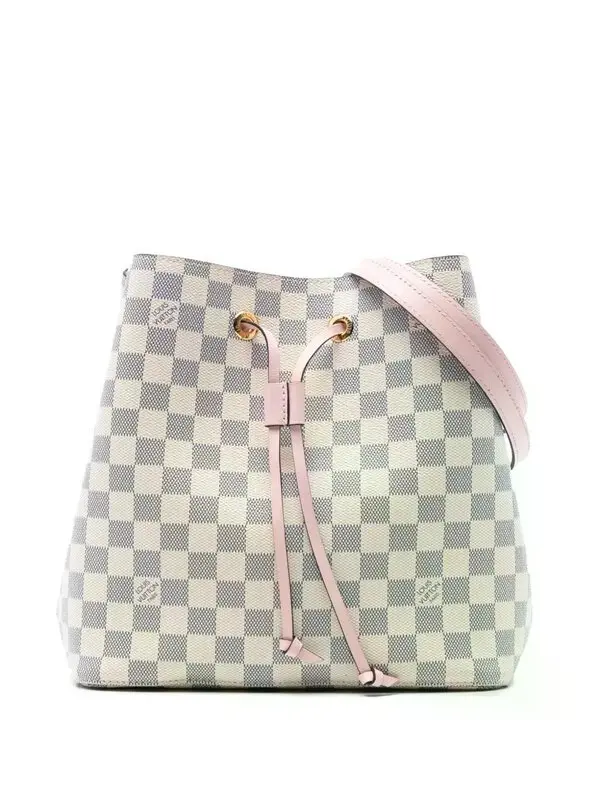 LOUIS VUITTON 2019 Damier Azur Neonoe Mm Bucket Bag - White