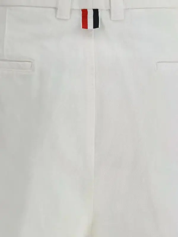 Thom Browne Tab Front Utility Chino Shorts - White