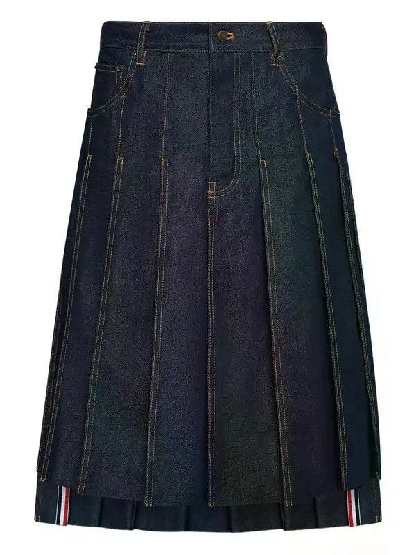 Thom Browne Selvedge Pleated Five-pocket Skirt