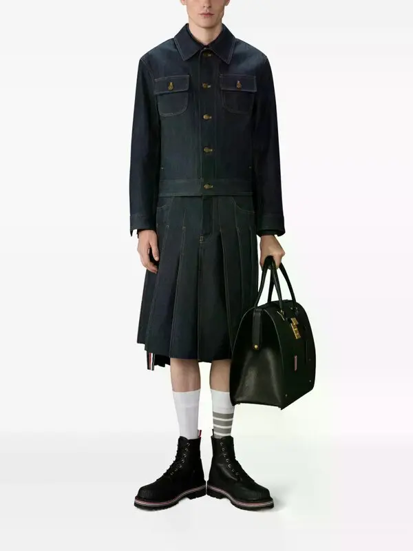 Thom Browne Selvedge Pleated Five-pocket Skirt