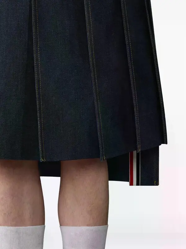 Thom Browne Selvedge Pleated Five-pocket Skirt