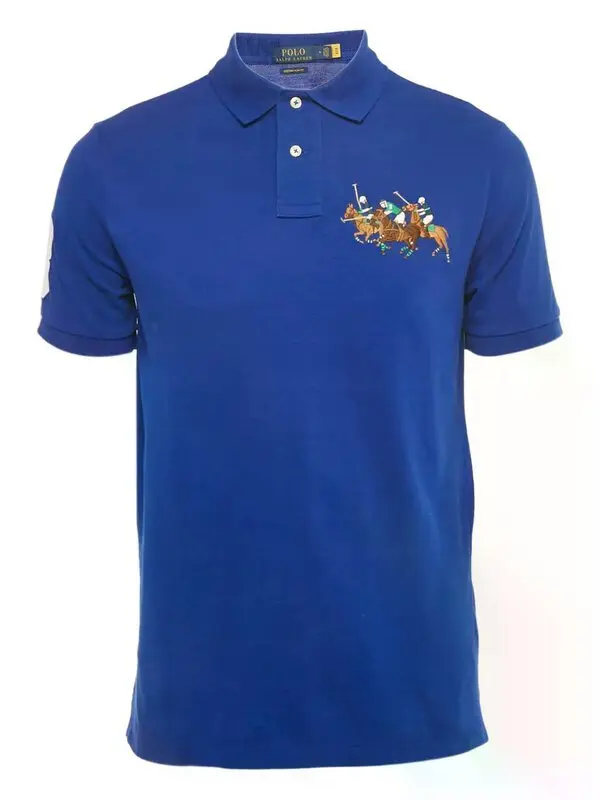 Ralph Lauren Logo-motif Embroidered T-shirt - Blue