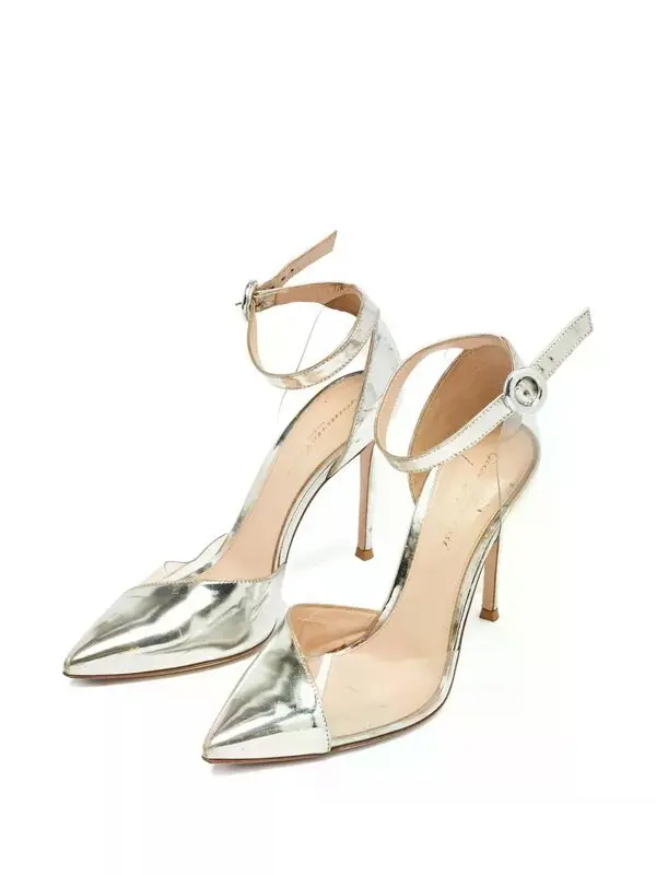 GIANVITO ROSSI 105mm Metallic-effect Pumps