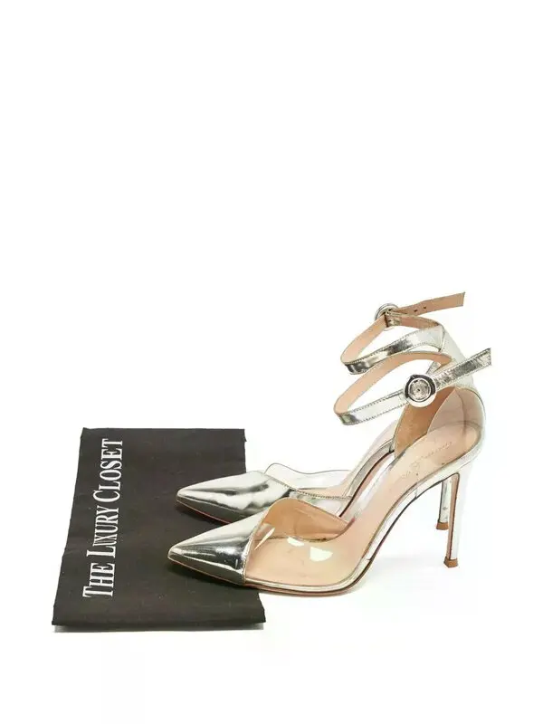 GIANVITO ROSSI 105mm Metallic-effect Pumps