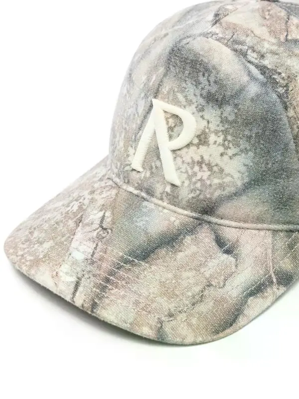 REPRESENT Logo-embroidered Printed Baseball Cap - Grey