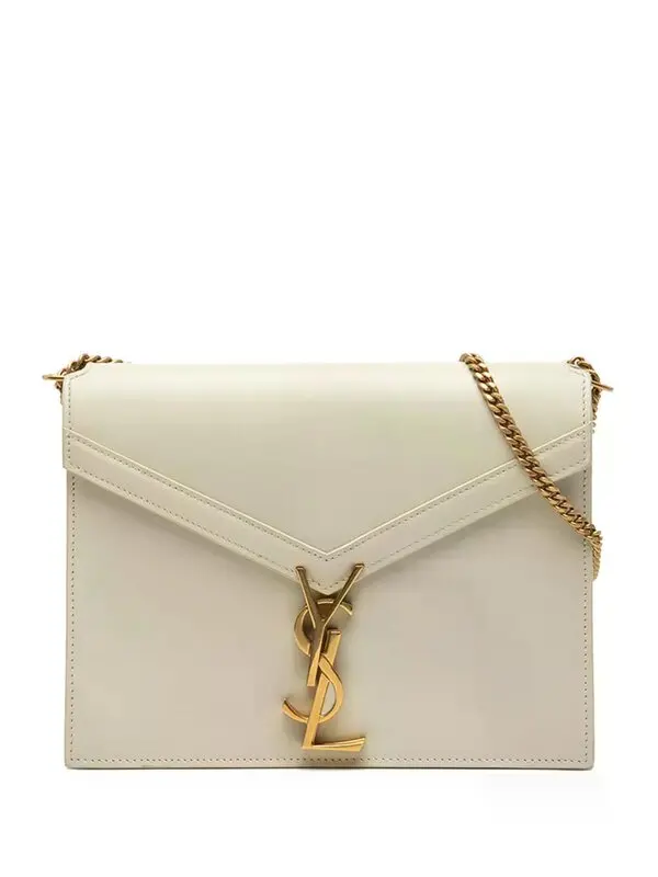 Saint Laurent 2018 Smooth Calfskin Monogram Cassandra Flap Bag - White