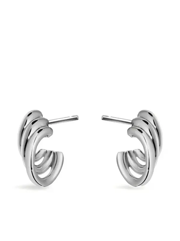 SHAUN LEANE Bound Hoop Earrings - Silver