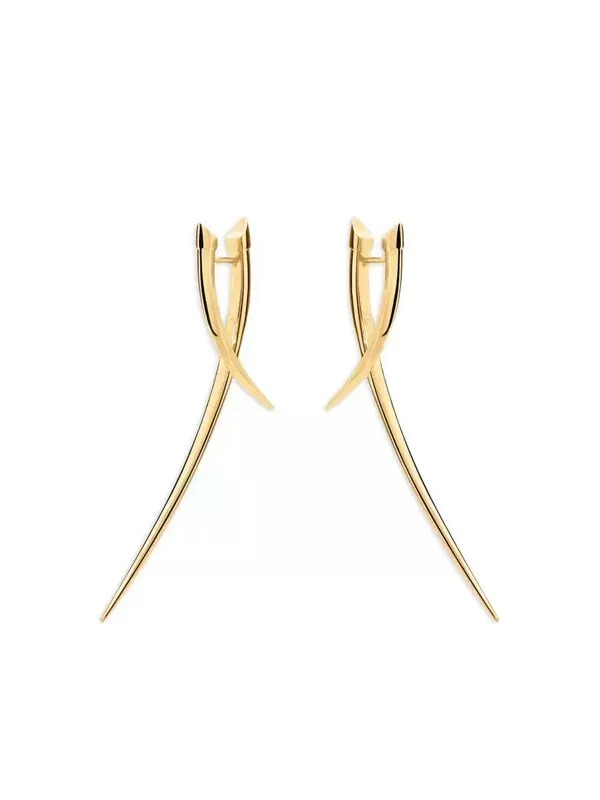 SHAUN LEANE Sabre Statement Crossover Earrings - Gold
