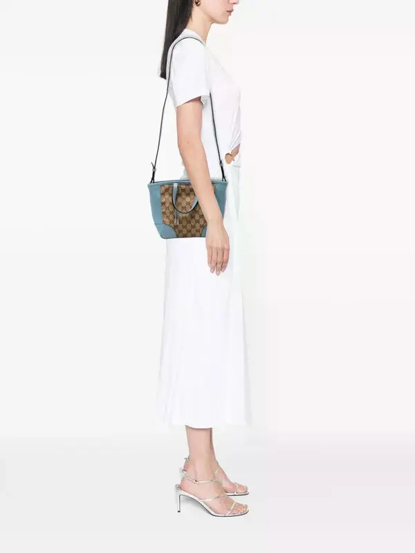 Gucci 2000-2015 Small Gg Canvas Bree Satchel - Blue