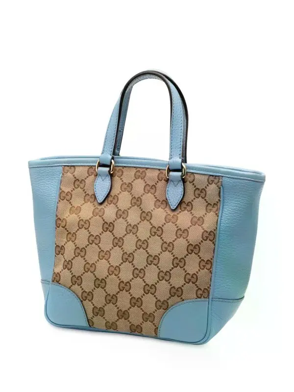 Gucci 2000-2015 Small Gg Canvas Bree Satchel - Blue