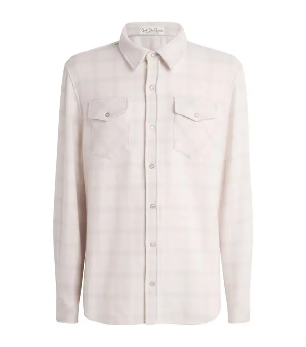 GOD'S TRUE CASHMERE Cashmere Check Overshirt - Pink