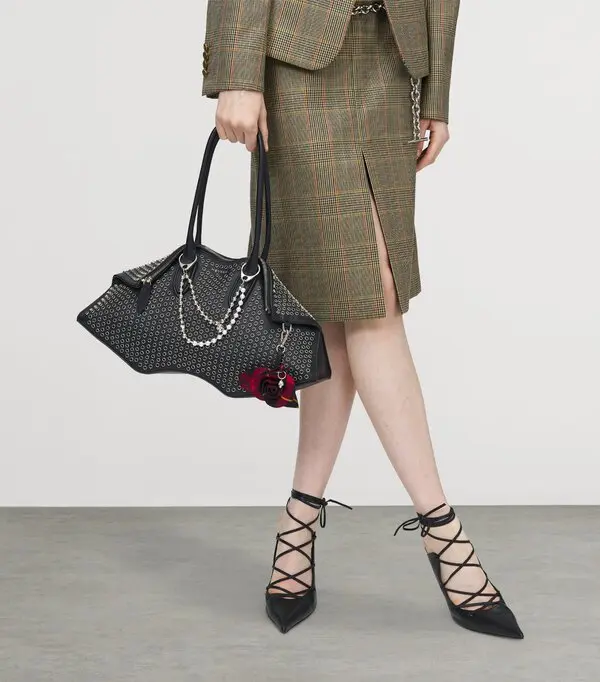 Alexander McQueen Leather Ghillie Pumps 105