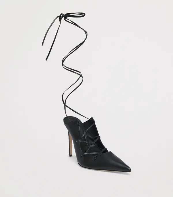 Alexander McQueen Leather Ghillie Pumps 105