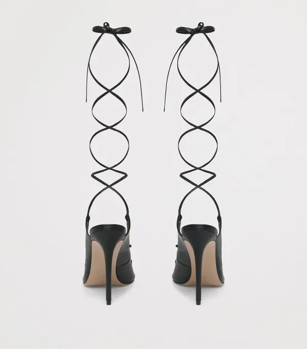 Alexander McQueen Leather Ghillie Pumps 105