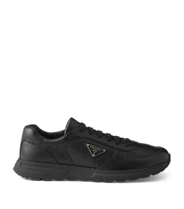 Prada Leather Prax 2.0 Sneakers - Black