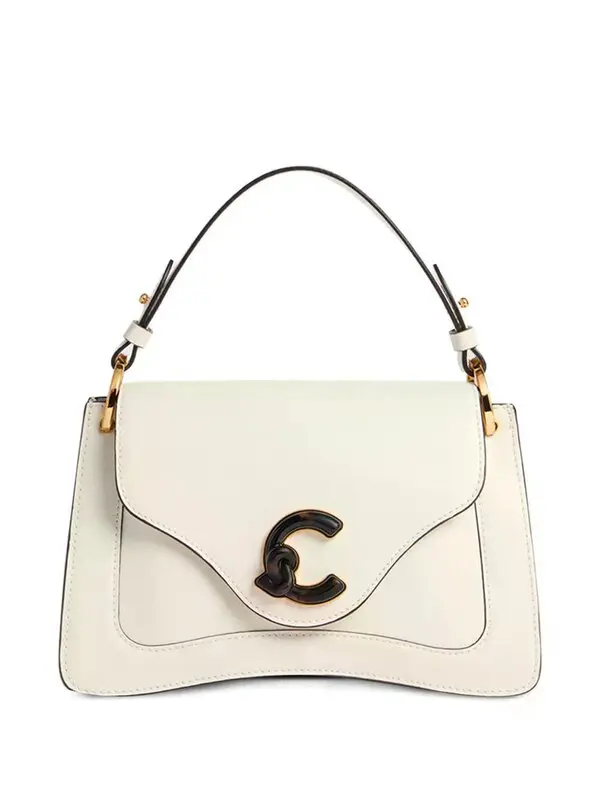 COCCINELLE Small Shoulder Bag With Logo Detail - Neutrals