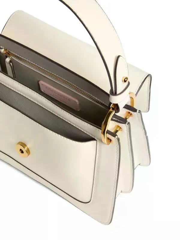 COCCINELLE Small Shoulder Bag With Logo Detail - Neutrals