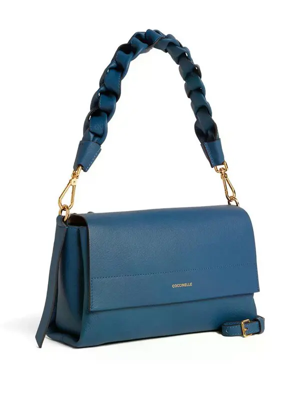 COCCINELLE Boheme Braided-handle Shoulder Bag - Blue
