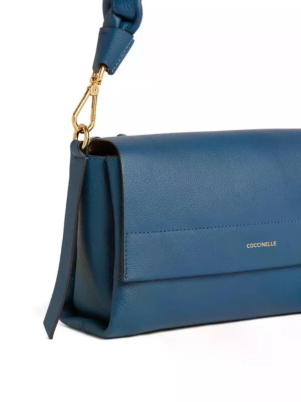 COCCINELLE Boheme Braided-handle Shoulder Bag - Blue