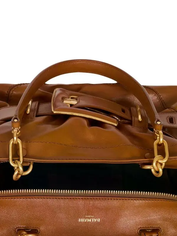 Balmain Anthem Shoulder Bag - Brown
