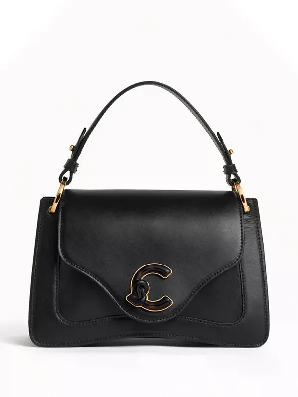 COCCINELLE C-me Logo-appliqué Crossbody Bag - Black