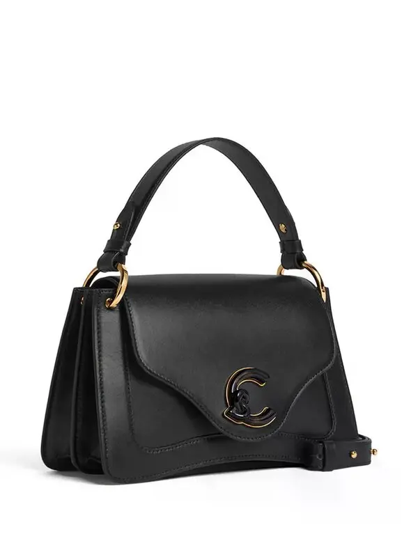 COCCINELLE C-me Logo-appliqué Crossbody Bag - Black