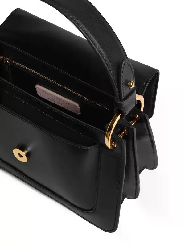 COCCINELLE C-me Logo-appliqué Crossbody Bag - Black