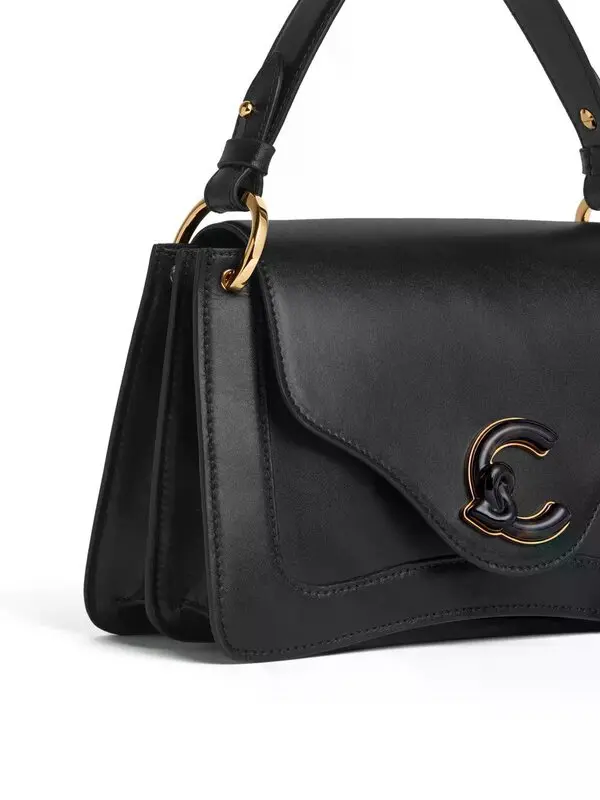 COCCINELLE C-me Logo-appliqué Crossbody Bag - Black