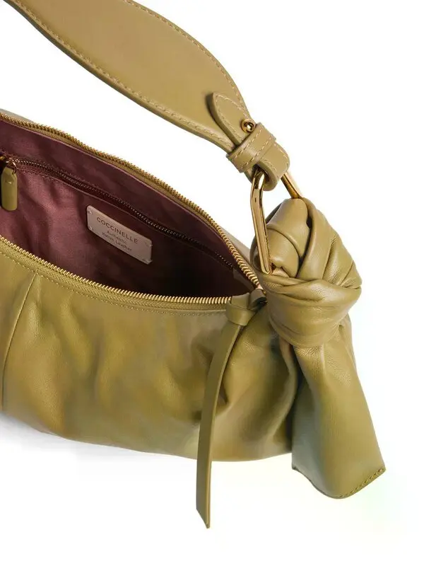 COCCINELLE Medium Furoshiki Shoulder Bag With Knot Detail - Green