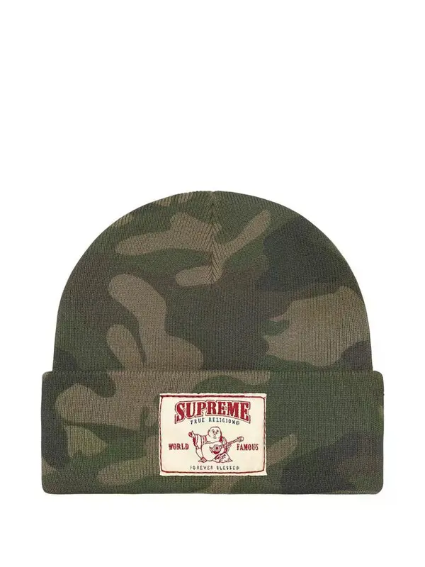 Supreme Camouflage-pattern Beanie - Green