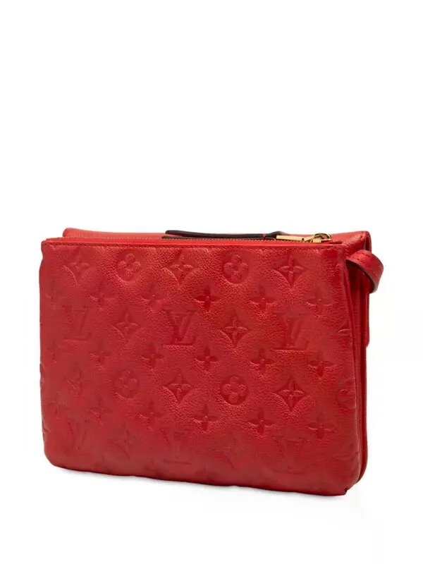 LOUIS VUITTON 2015 Monogram Empreinte Twice Crossbody Bag - Red