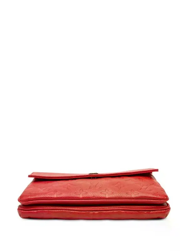 LOUIS VUITTON 2015 Monogram Empreinte Twice Crossbody Bag - Red