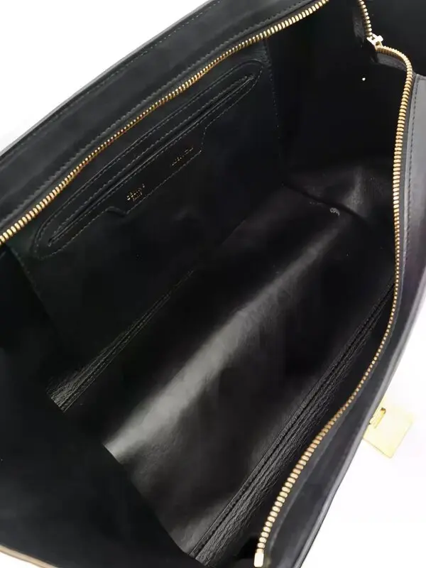 Celine 2000s Trapeze Suede Tote - Blue