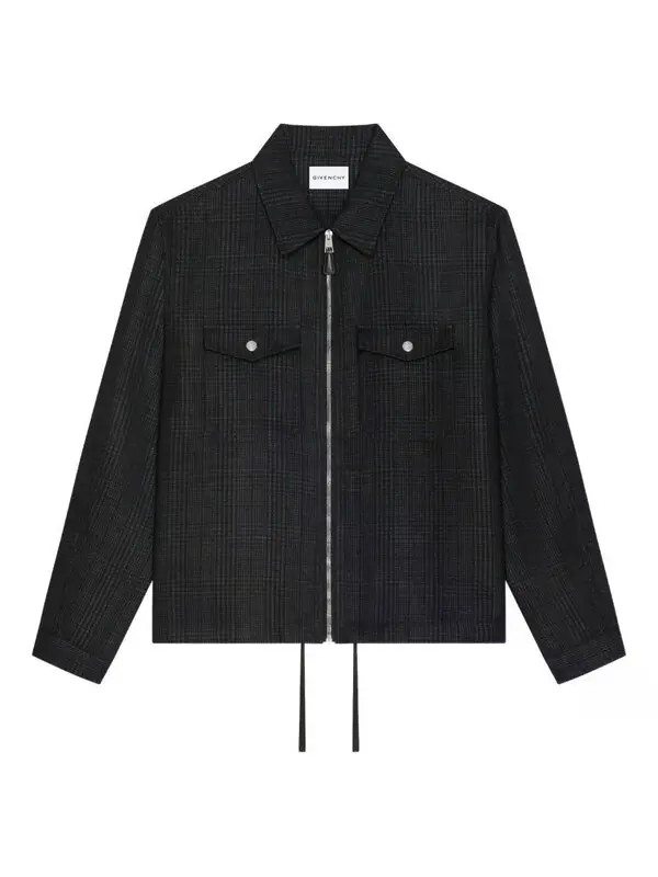 Givenchy Silver-tone Hardware Checked Jacket
