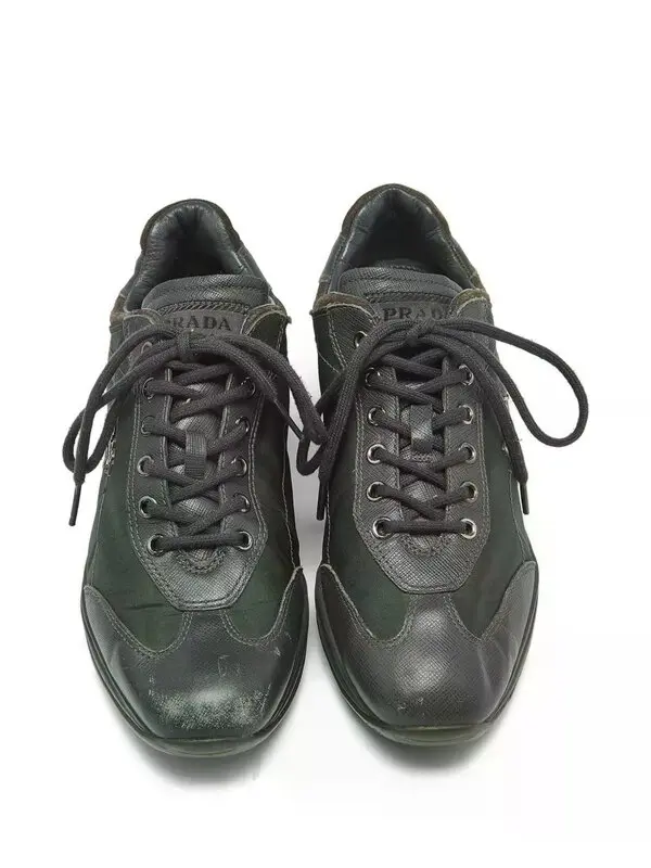 Prada Panelled Lace-up Sneakers